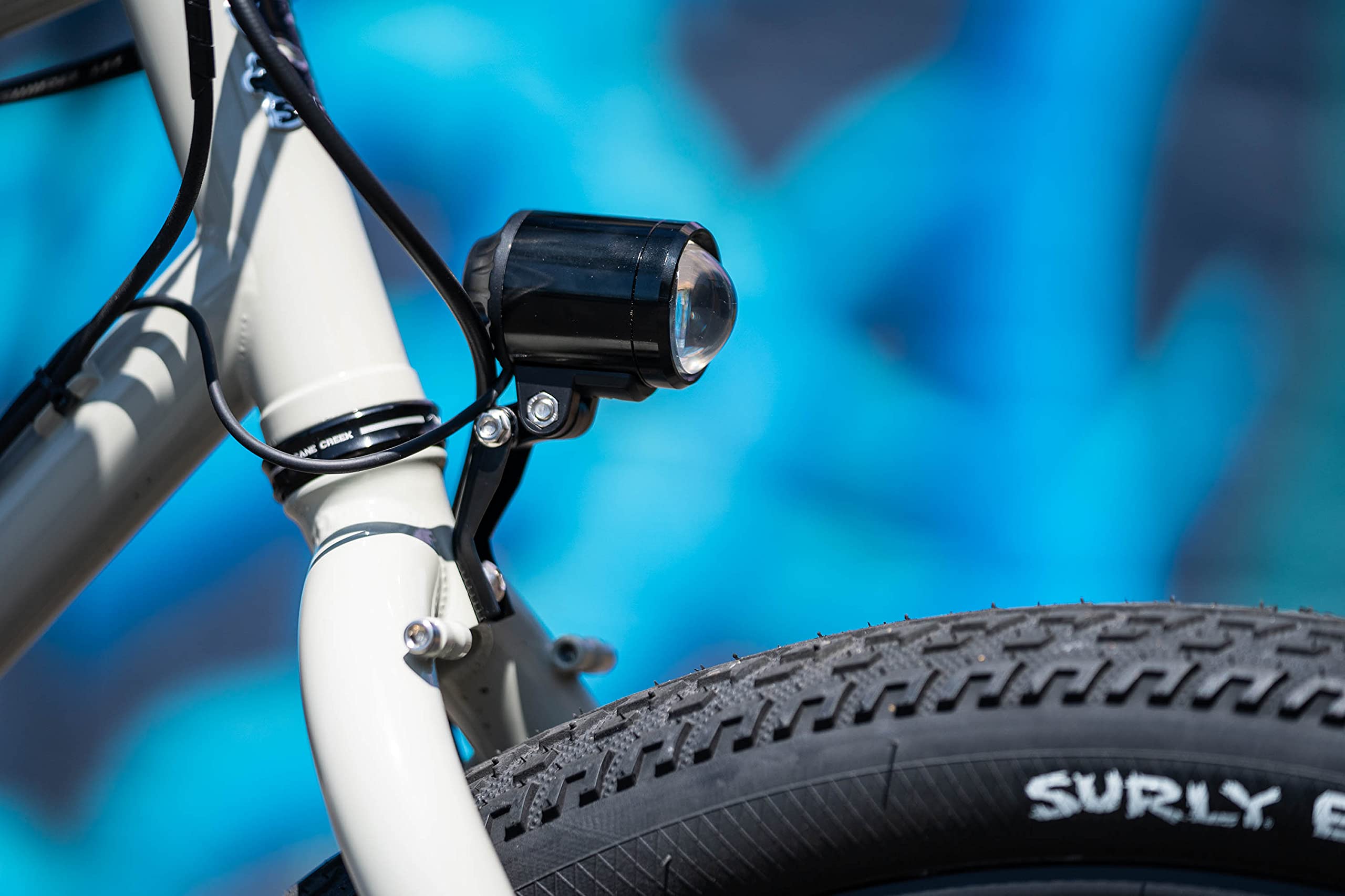 Portland Design Works | Kepler E-bike Headlight | Bosch E-bike System Plug and Play, Black, Fits e-bikes with fork crown hole for mounting