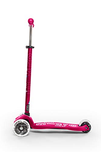 Micro Kickboard - Maxi Deluxe LED - Three Wheeled, Lean-to-Steer Swiss-Designed Micro Scooter for Kids with Motion-Activated Light-Up Wheels for Ages 5-12