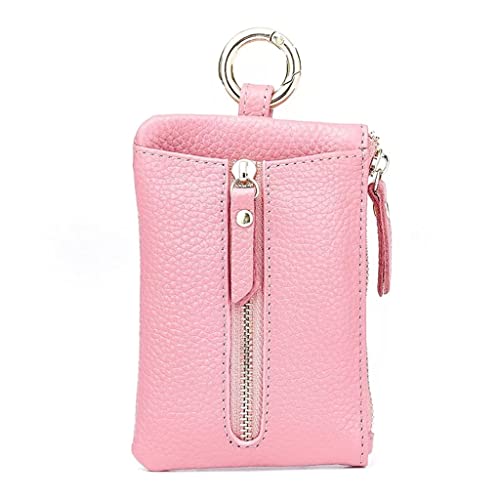 ZLXDP Ladies Men's Mini Key Wallet Multifunctional Zipper Coin Purse (Color : Black, Size