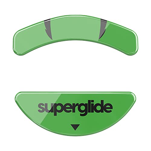 Superglide - Fastest and Smoothest Mouse Feet/Skates Made with Ultra Strong Flawless Glass Super Fast Smooth and Durable Sole for Razer Viper Mini [Green]