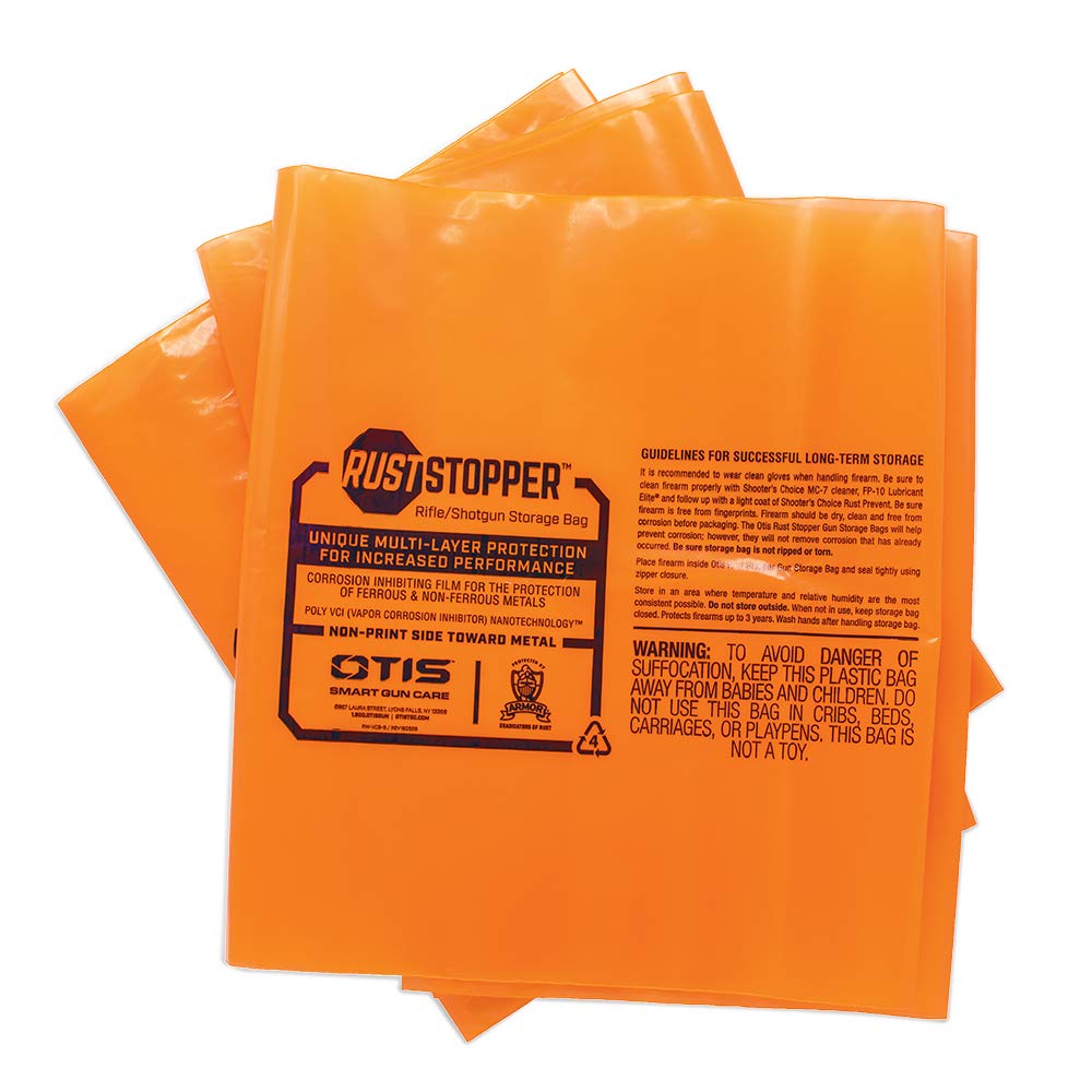 Otis Technology 2pk Rifle/Shotgun- Rust Stopper Rust Prevention Storage Bag, one Size