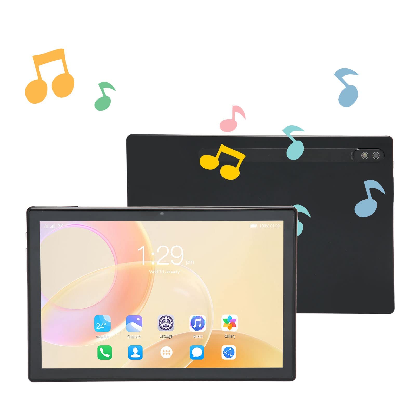TOPINCN Office Tablet, Dual Camera 10 Inch IPS Tablet PC for Work (US Plug)