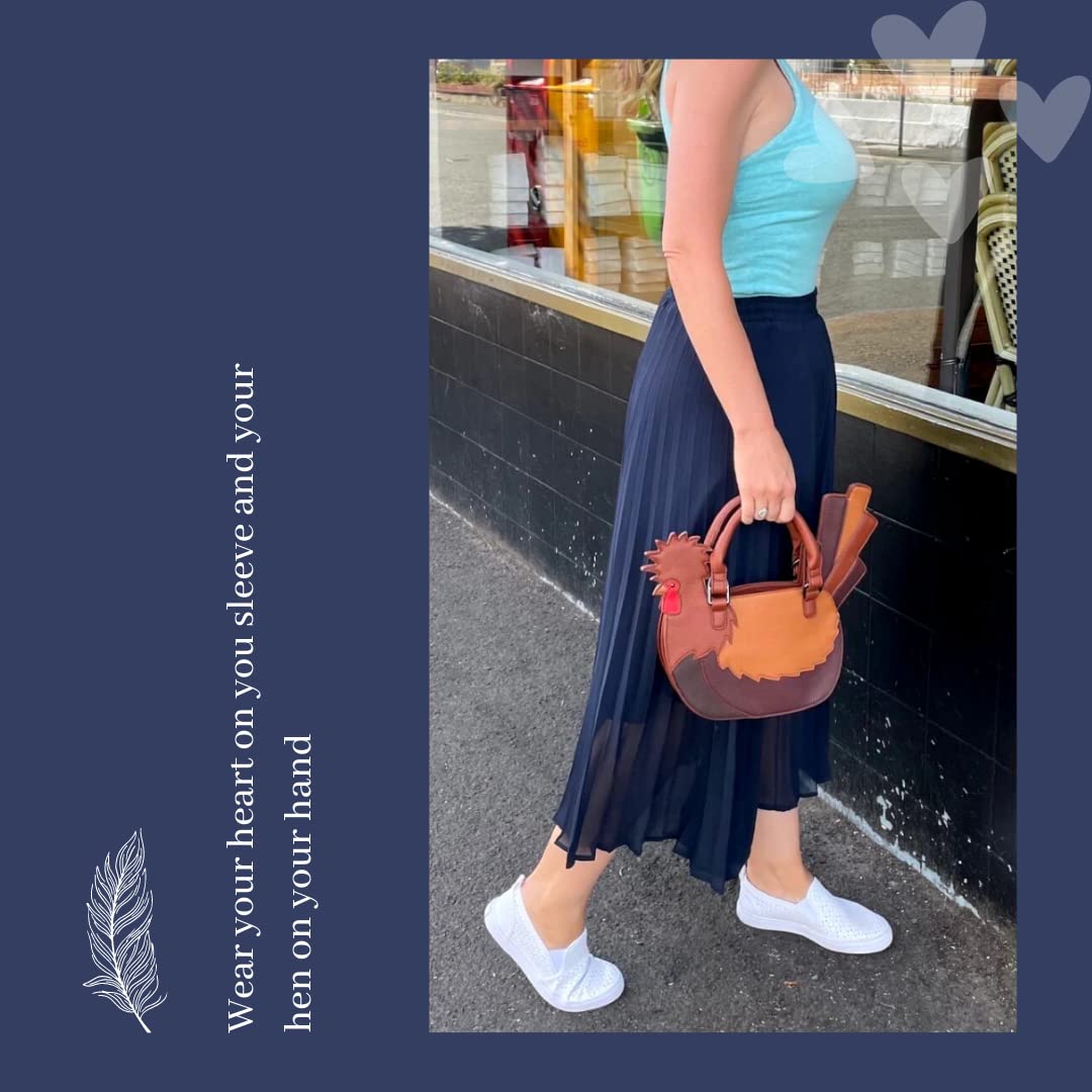The Original Chicken Handbag, Chicken Shaped Handbags For Women, Patented Chicken Purse, made with durable and quality leather