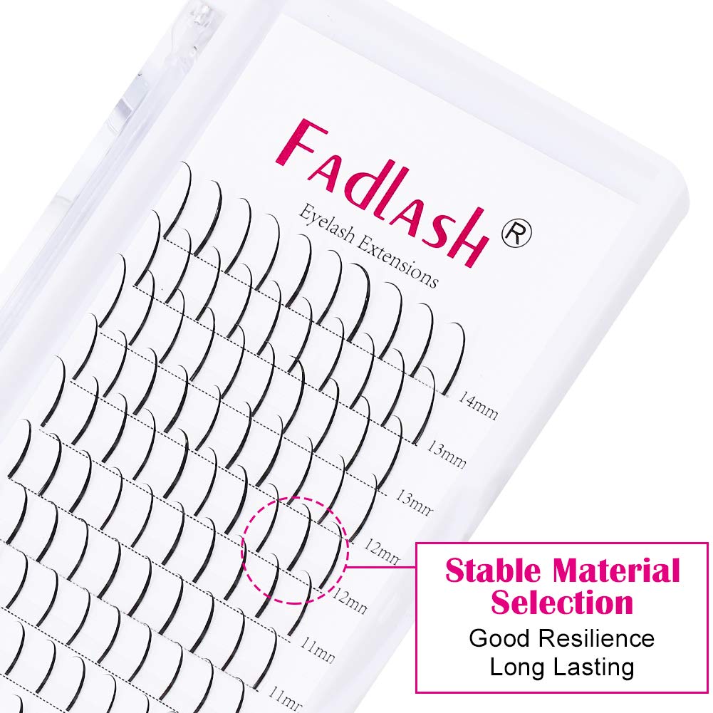 Spike Lash Extensions Mixed Tray Premade Spikes Eyelash Extensions Single Super Thick Eyelash Spikes Individual Lashes Fairy Eyelashes (C Curl, 8-14mm)