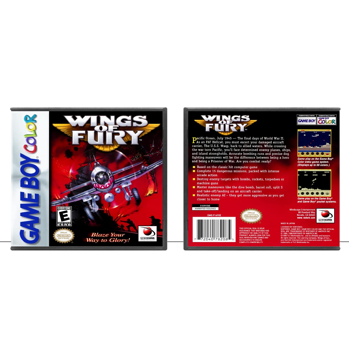 Wings of Fury | (GBC) Game Boy Color - Game Case Only - No Game