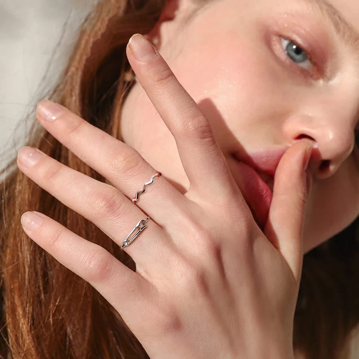 TOBENY 16PCS Adjustable Rings for Women 14K Silver Gold Plated Knuckle Stackable Rings Butterfly Arrow Knot Wave Rings Thumb Midi Finger Rings