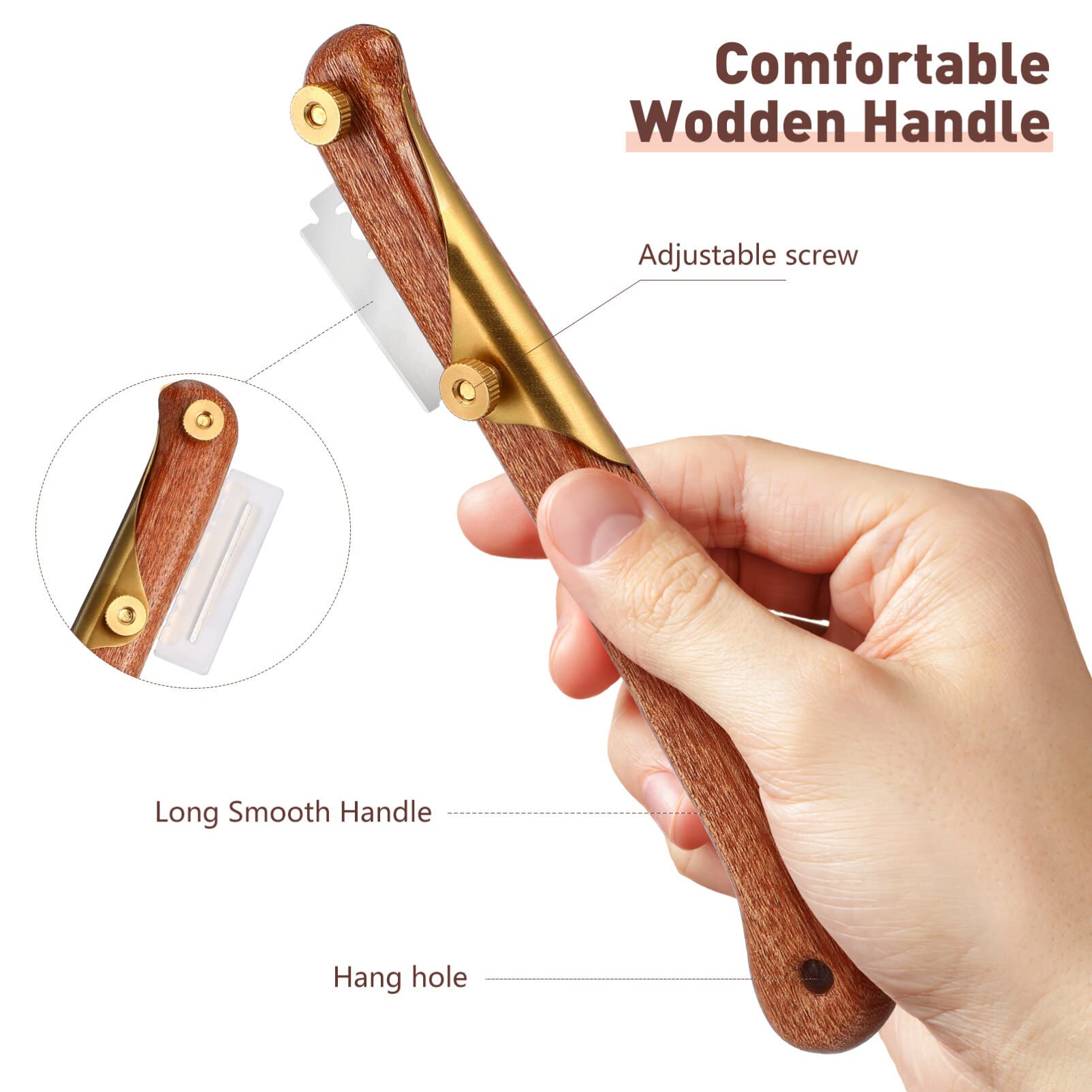 Tofficu Bread Lame Sourdough Scoring Tool Sourdough Bread Knife - Bread Making Accessories - Bread Razor Scorer With Blades and Storage Cover - Bread Cutter for Homemade Bread