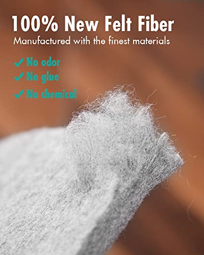 Non Slip Rug Pad Rug Gripper - 2x3 Feet 1/4β Extra Thick Felt Under Rug for Area Rugs and Hardwood Floors,Super Cushioned Carpet Non Skid Padding