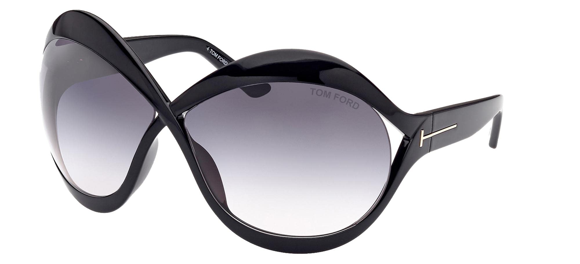 Tom Ford Oversize Sunglasses TF902 Carine-02 01B Black 71mm FT0902