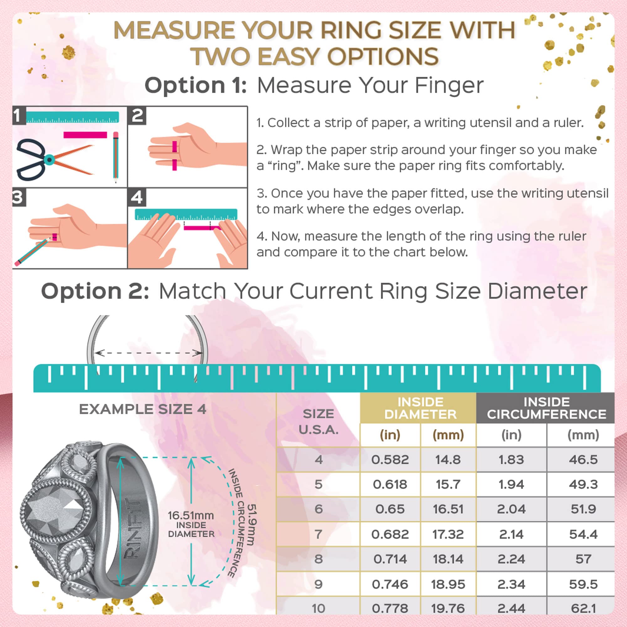 Rinfit Silicone Rings for Women - Womens Wedding Rings - Silicone Wedding Bands - Oval Rubber Ring - Patented Design - Dark Silver Ring, Size 10