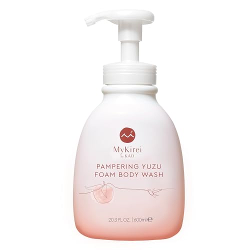 MyKirei by KAO Foaming Body Wash with Japanese Yuzu, Sustainable Bottle Pump, Citrus 20.3 Fl Oz