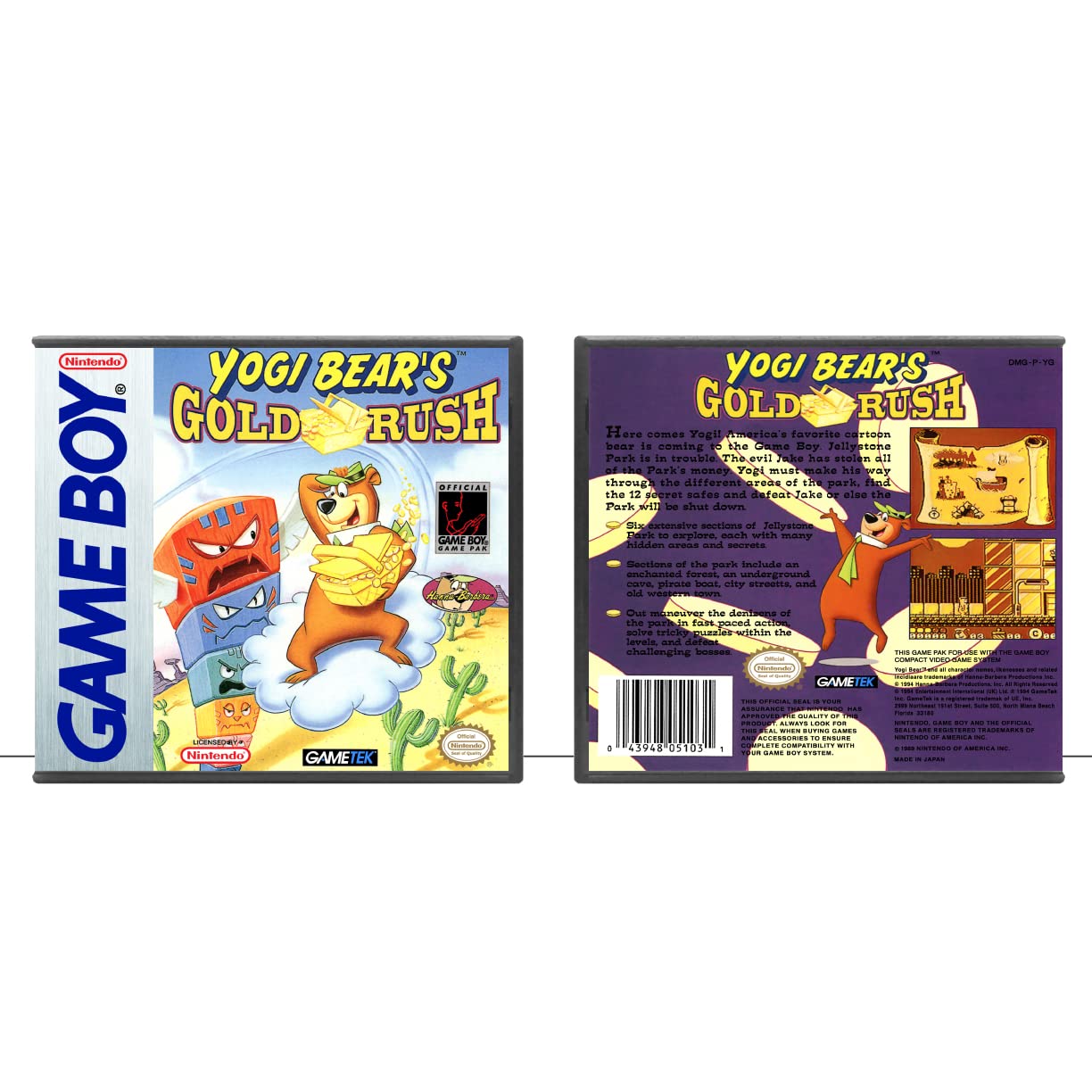 Yogi Bear's Gold Rush | (GB) Game Boy - Game Case Only - No Game