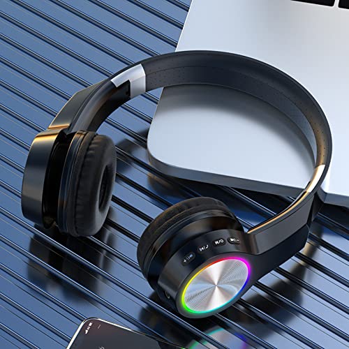 Wireless Bluetooth Headset, High-Fidelity Stereo Foldable Lightweight Gaming Headset with Built-in Microphone