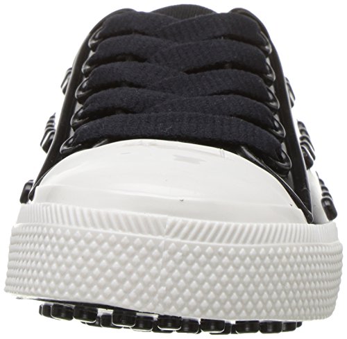 Mini Melissa Kids' Mini Polibolha Iii Sneaker, Black/White, 6 Regular US Toddler