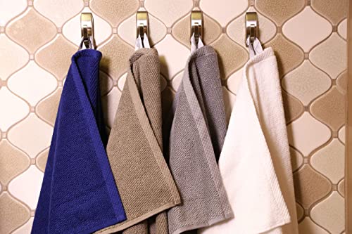 MAURA Premium Bath Towels 100% Cotton 27x54 Ultra Absorbent Quick Dry 4 Pack Soft Terry Bath Towels Set for Bathroom, Hotel and Spa Quality, Cool Grey