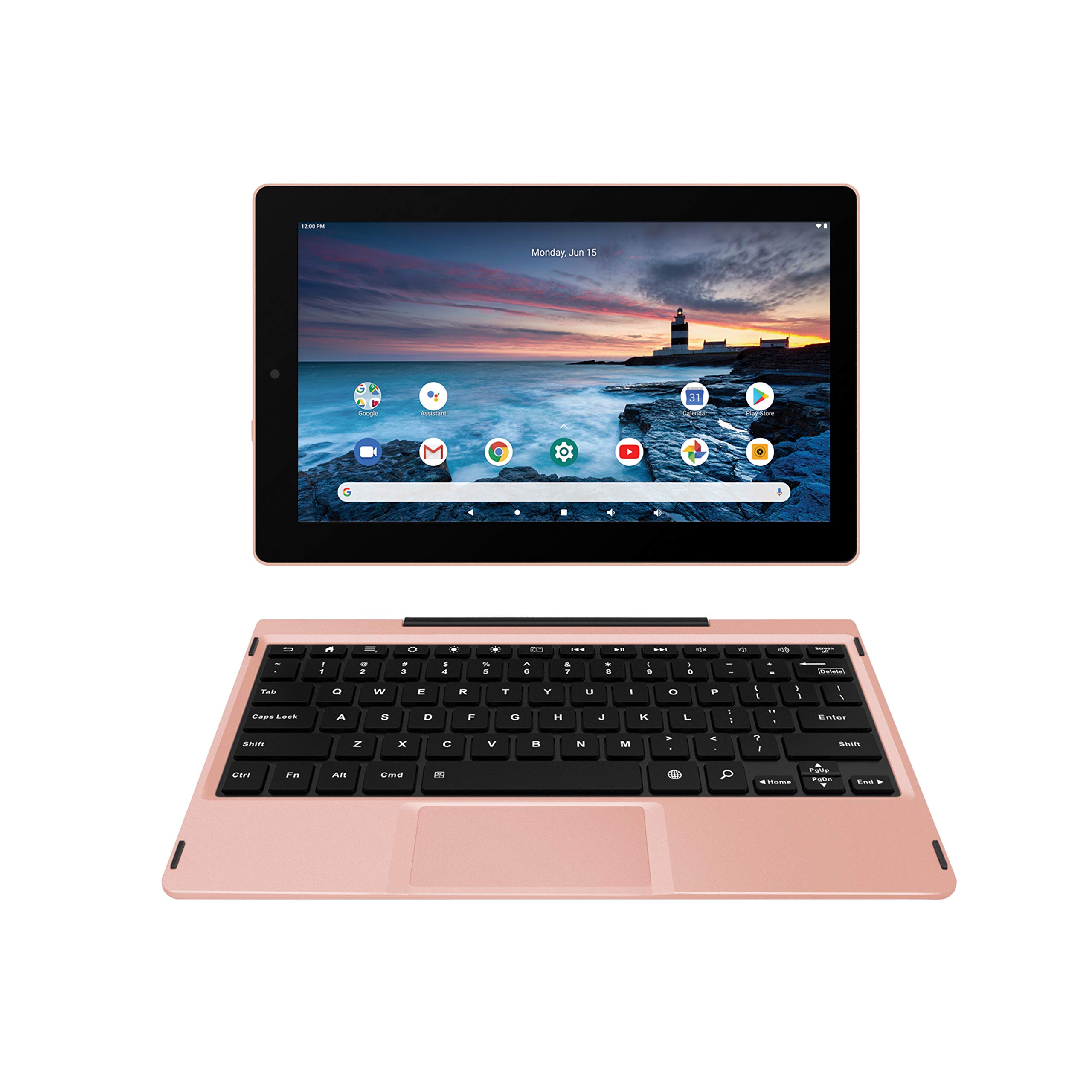 RCA 11 Delta Pro2 11.6 Inch Quad-Core 2GB RAM 64GB Storage IPS 1366 x 768 Touchscreen WiFi Bluetooth with Detachable Keyboard Android 10 Tablet Rose Gold