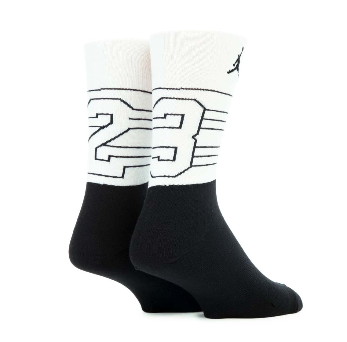 Nike Jordan 23 Jumpman 13 Crew Socks-White/Black-Large