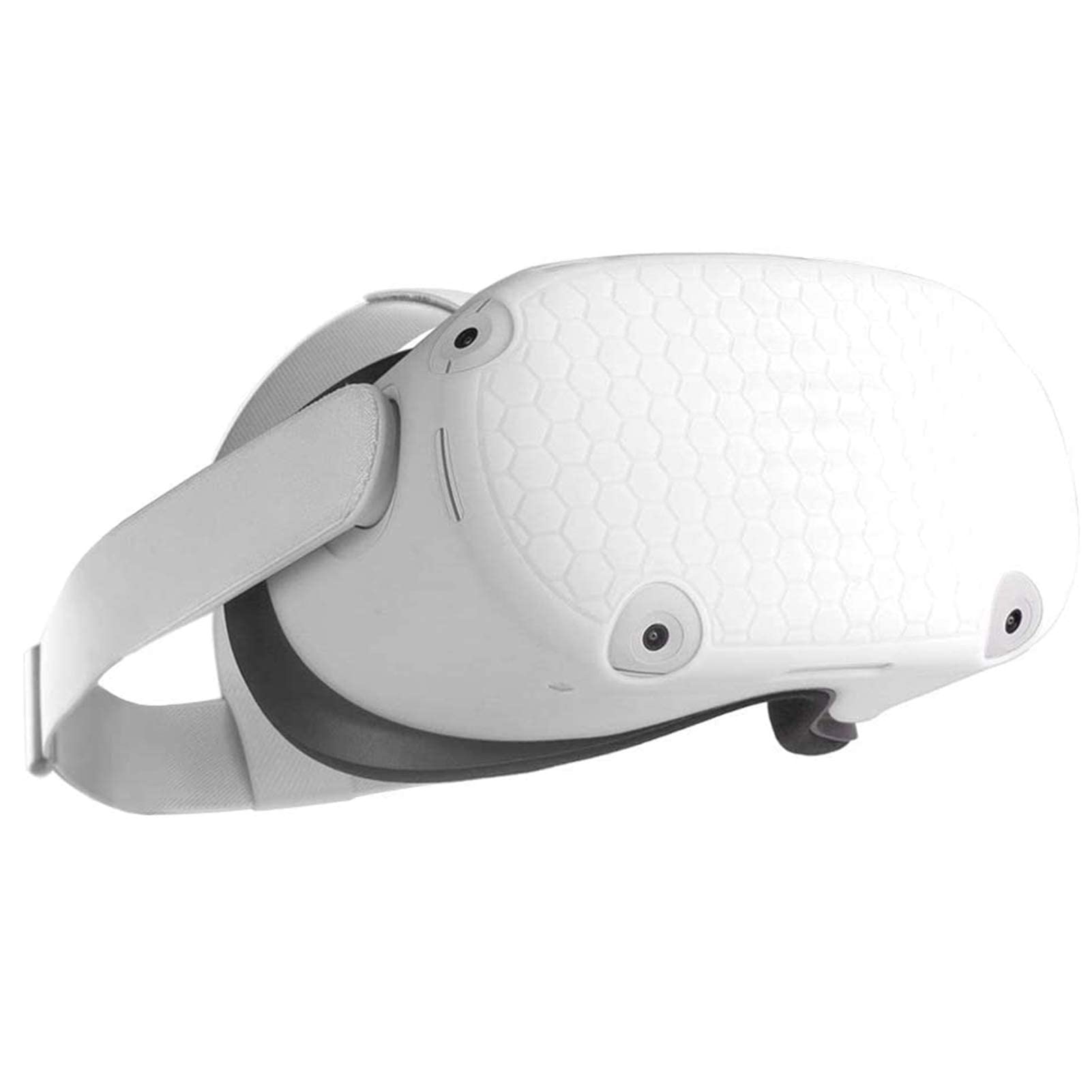 TATACO Oculus Quest 2 VR Shell Silicone Face Protector Cover - Sweat-Proof, Non-Slip, Washable, Anti Scratch Anti Dust(3pc+1pc-Transparent)
