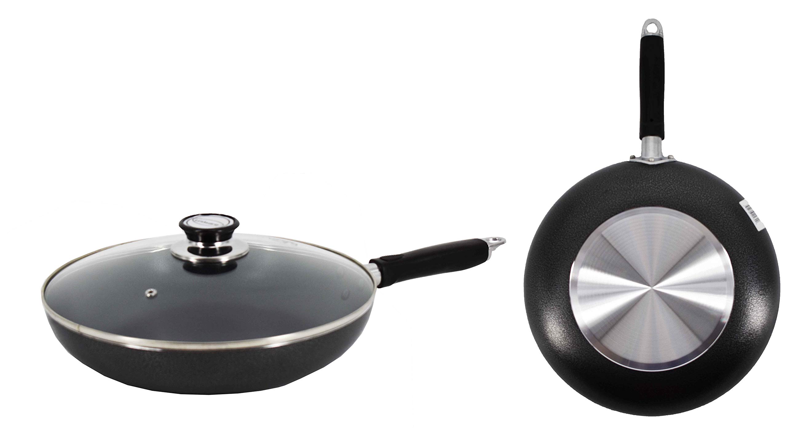 Uniware Frying Pan with Tempered Glass Cover, Non-Stick, Dishwasher Safe (7-Inch)