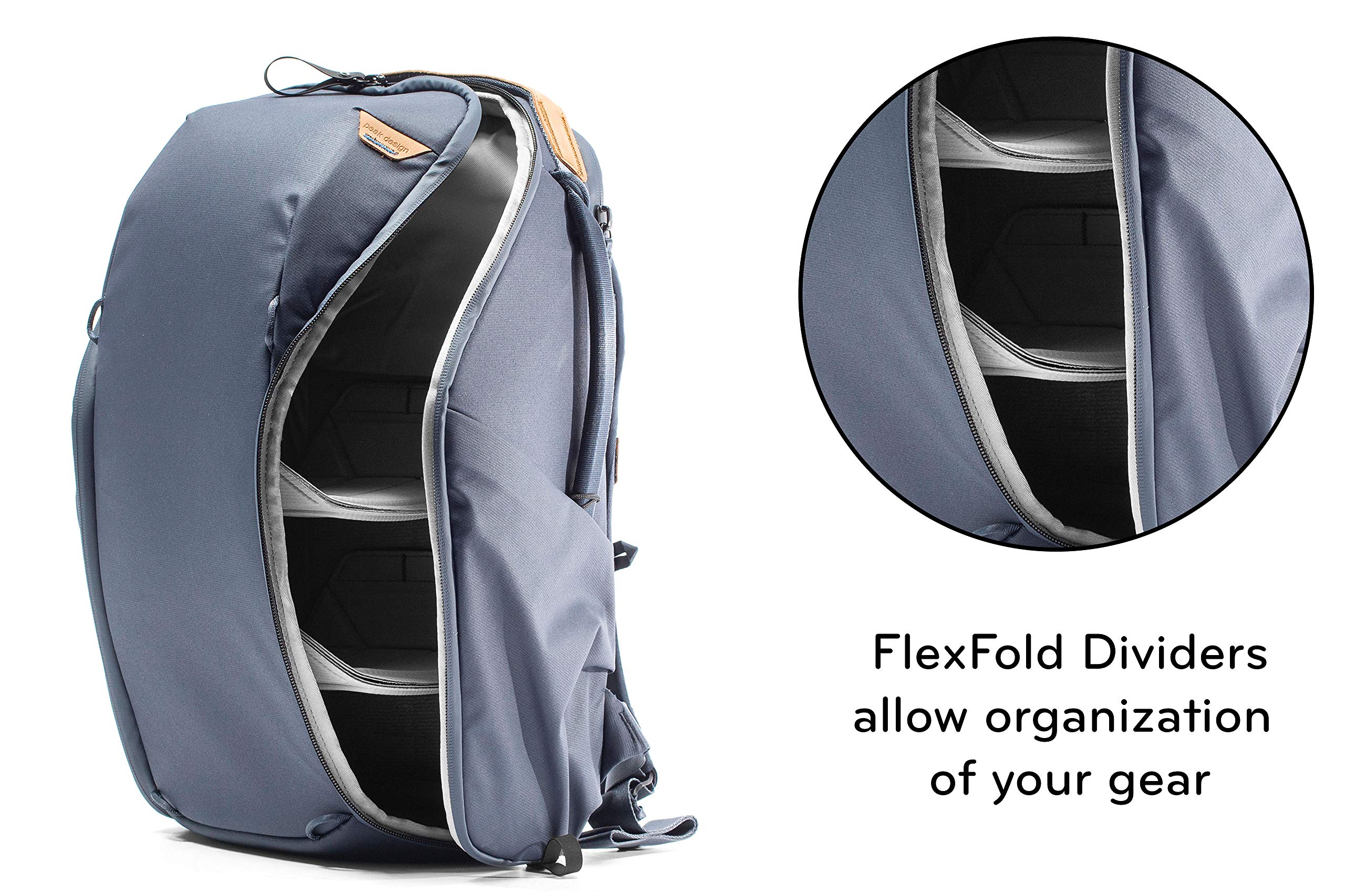 Peak Design Everyday Backpack Zip 15L Midnight, Carry-on Backpack with Laptop Sleeve (BEDBZ-15-MN-2)