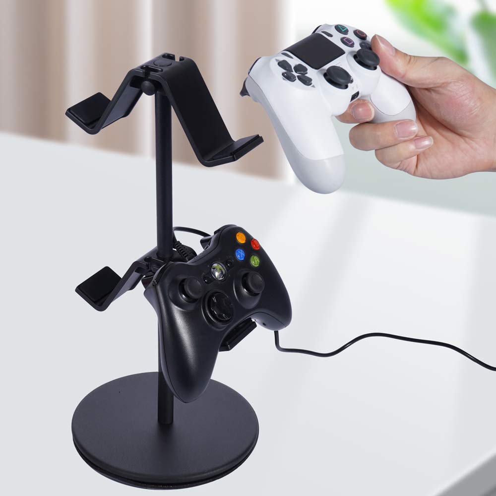 VANZO Controller Holder 2 Tier Gaming Headset and Headphone Storage Organizer Gamepad Rack for Desktop, Black