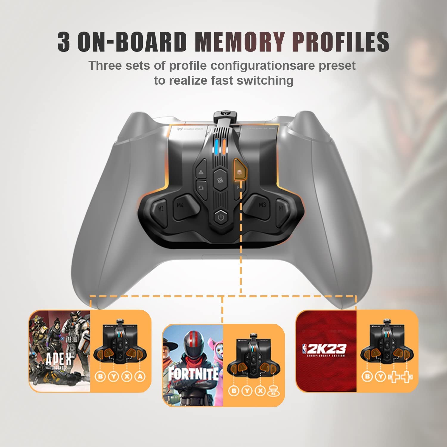 Wireless Xbox Back Button Attachment for Xbox Series S/X Controller, Controller Paddles for Xbox Series S/X/Xbox One/PS4/Switch/PC, Motion Control/Turbo/Macro/Audio (Pro Version) Black