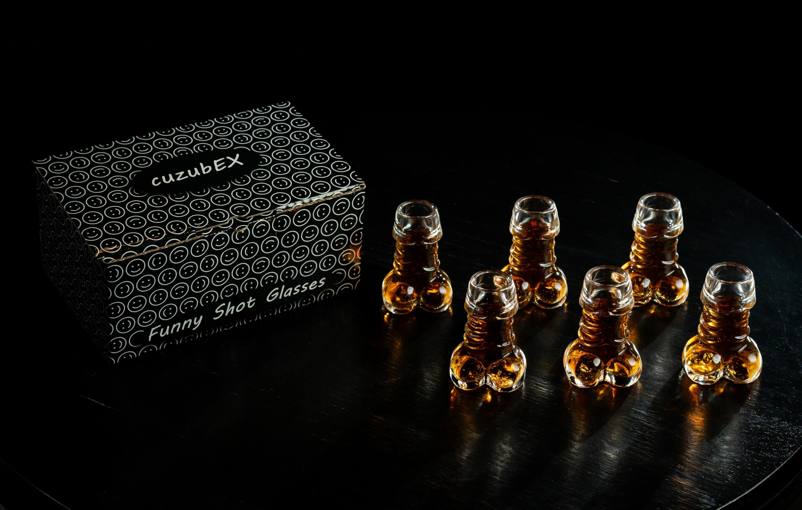 Shot glasses, glasses set 6 pack for whiskey, vodka, tequila, liquor, bachelorette party, funny gifts, 1.35 oz/40 ml -each