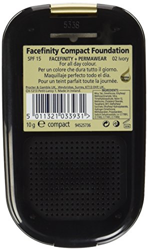 Max Factor Facefinity SPF 15 No. 02 Compact Foundation, Ivory