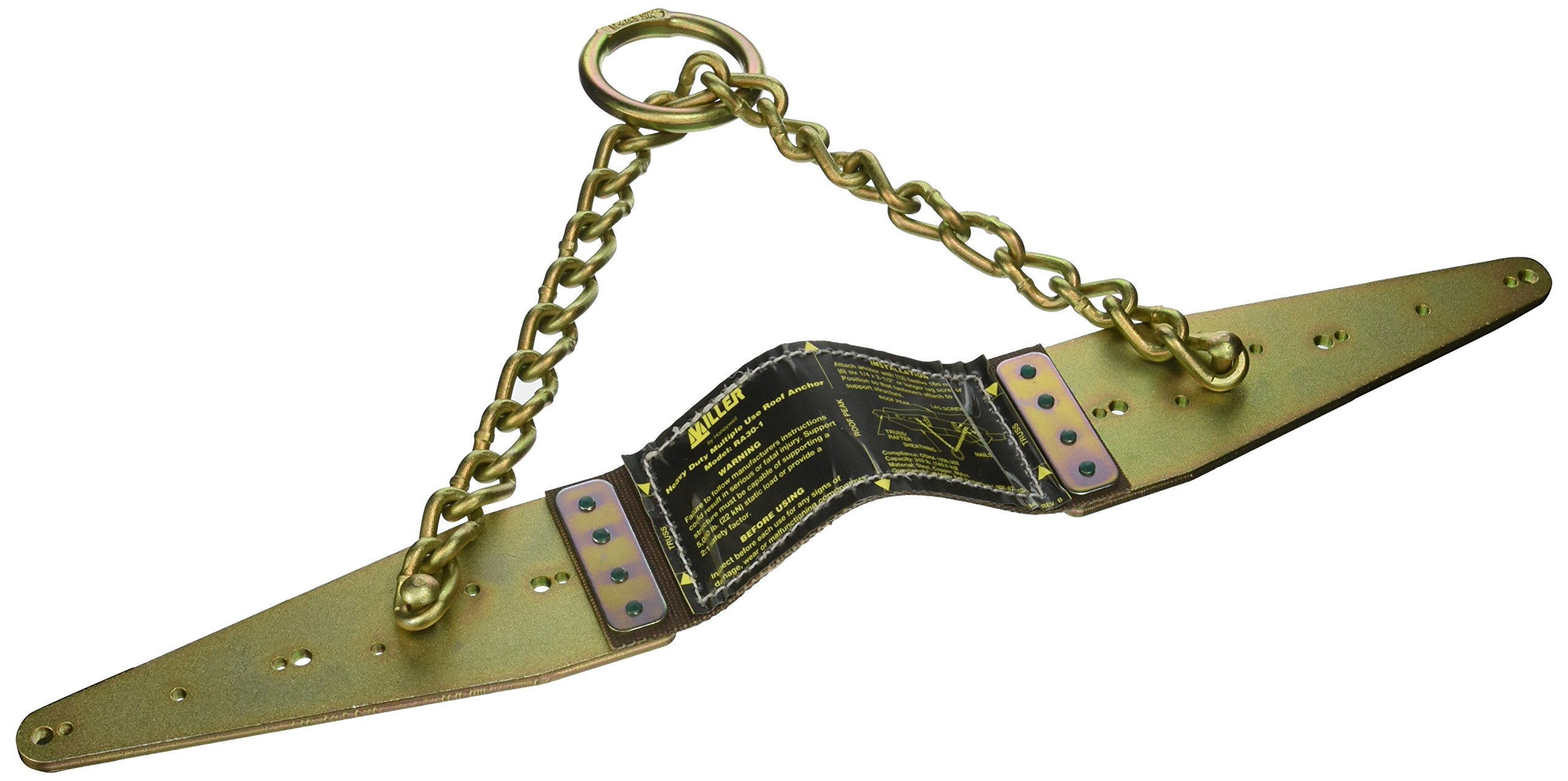 Miller by Honeywell RA30-1/ Temporary Removable Roofing Fall Protection Anchor with Chain and O-Ring