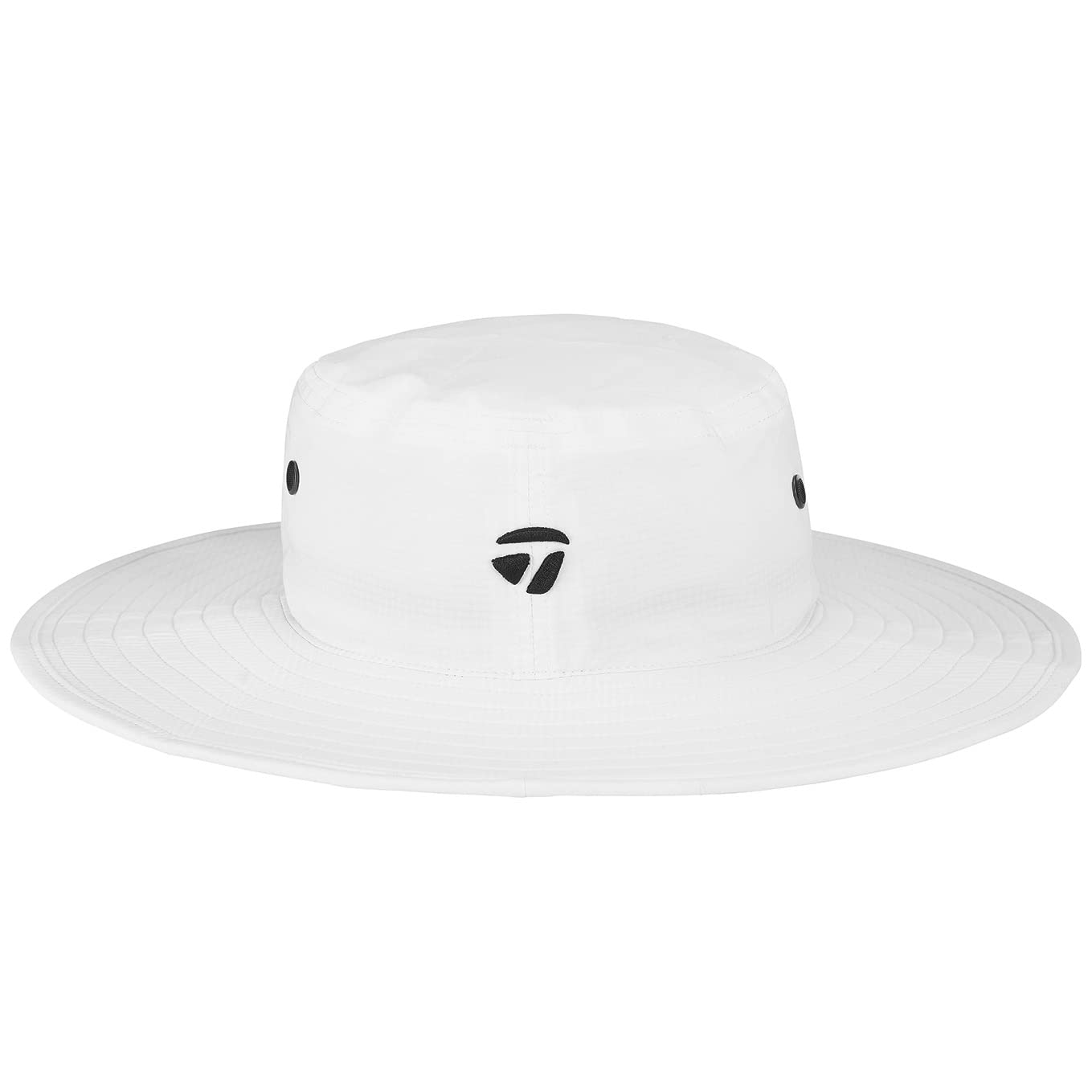 TaylorMade Golf Standard Eyelet Bucket Hat, White, Small/Medium