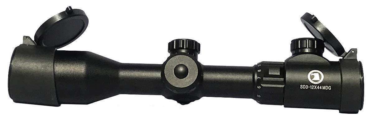 Osprey Global SD3-12X44MDG : Osprey Standard Series 3-12X 44mm Rifle Scope with Illuminated (Red, Green, Blue) MIL-Dot Glass Reticle - 1/4 MOA