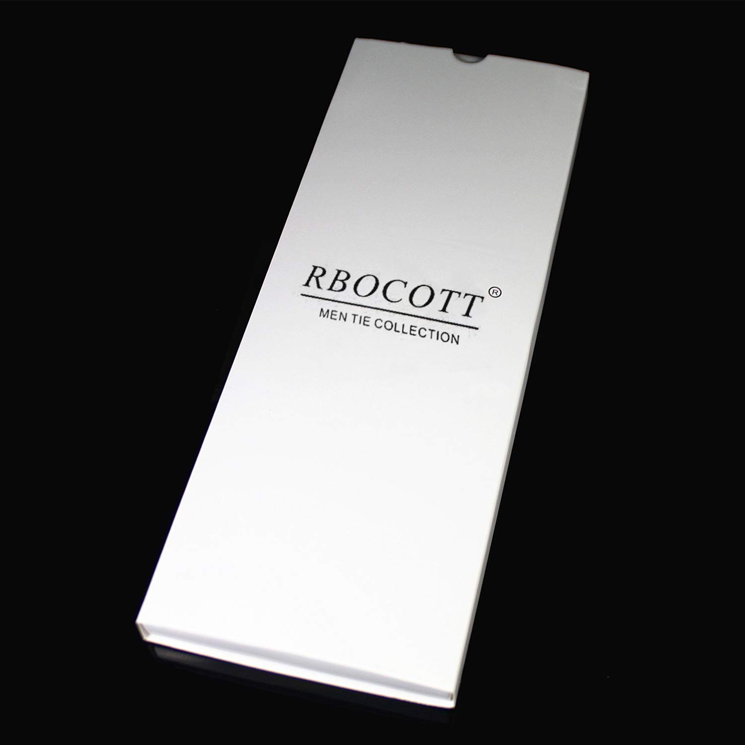 RBOCOTT 2.4" Black Skinny Tie for Men Silk Wedding Business Slim Necktie(9)