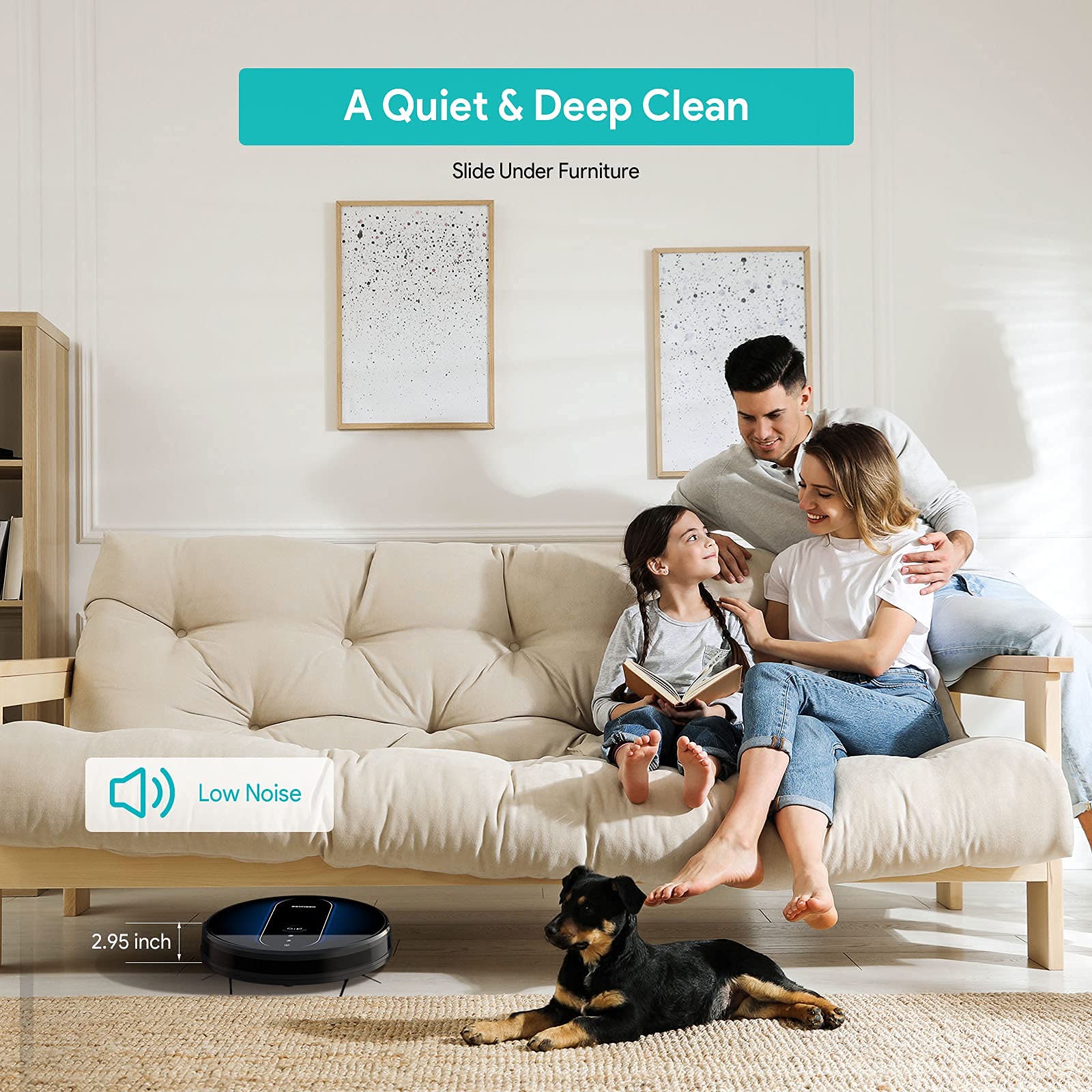 Robot Vacuum,Deenkee Wi-Fi/App/Alexa Robot Vacuum Cleaner and Mop 2000Pa Suction for Pet Hair,Hard Floors,Carpets(160 Mins Runtime,6 Cleaning Mode,Smart Navigation & Mapping,Self-Charging,Thin,Quiet)
