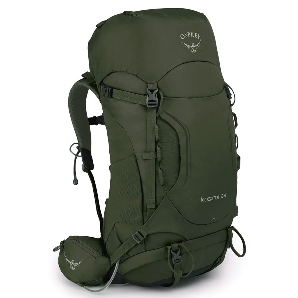 Osprey Kestrel 38 Men's Backpacking Backpack, Picholine Green, Medium/Large