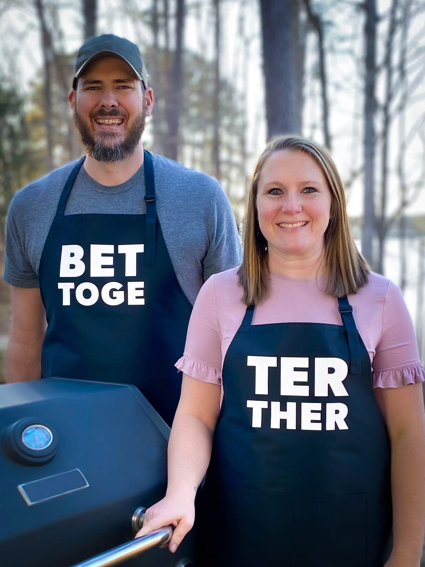 UP THE MOMENT Better Together Couples Apron, Matching Aprons for Couples, Couples Aprons Funny, Funny Aprons for Couples, Host Gift for Couples, Wedding Gifts for Couples Who Have Everything