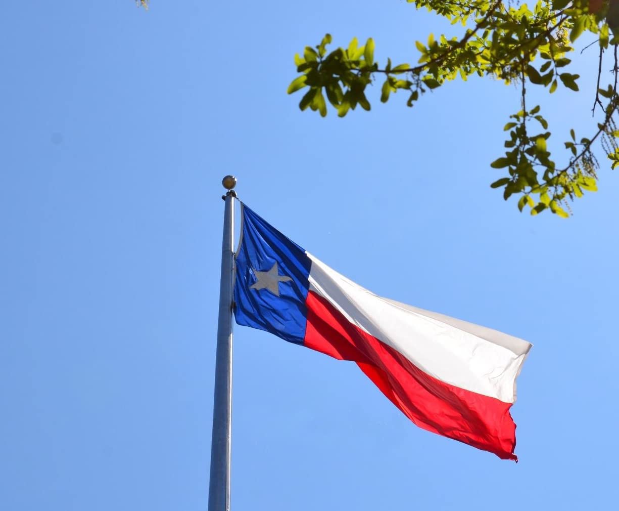 Texas State Flag 3x5FT, Embroidered Stars Sewn Stripes Premium Texas Flag Outdoors Indoors 210D Heavy Duty Oxford Nylon Flag With Brass Grommmets