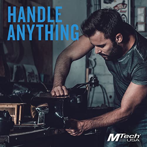 MTech USA – Fixed Blade Knife – Black Stainless Steel Blade with Black Nylon Fiber Handle, Full Tang, Includes Nylon Sheath - Hunting, Camping, Survival, Tactical, EDC – MT-20-35BK
