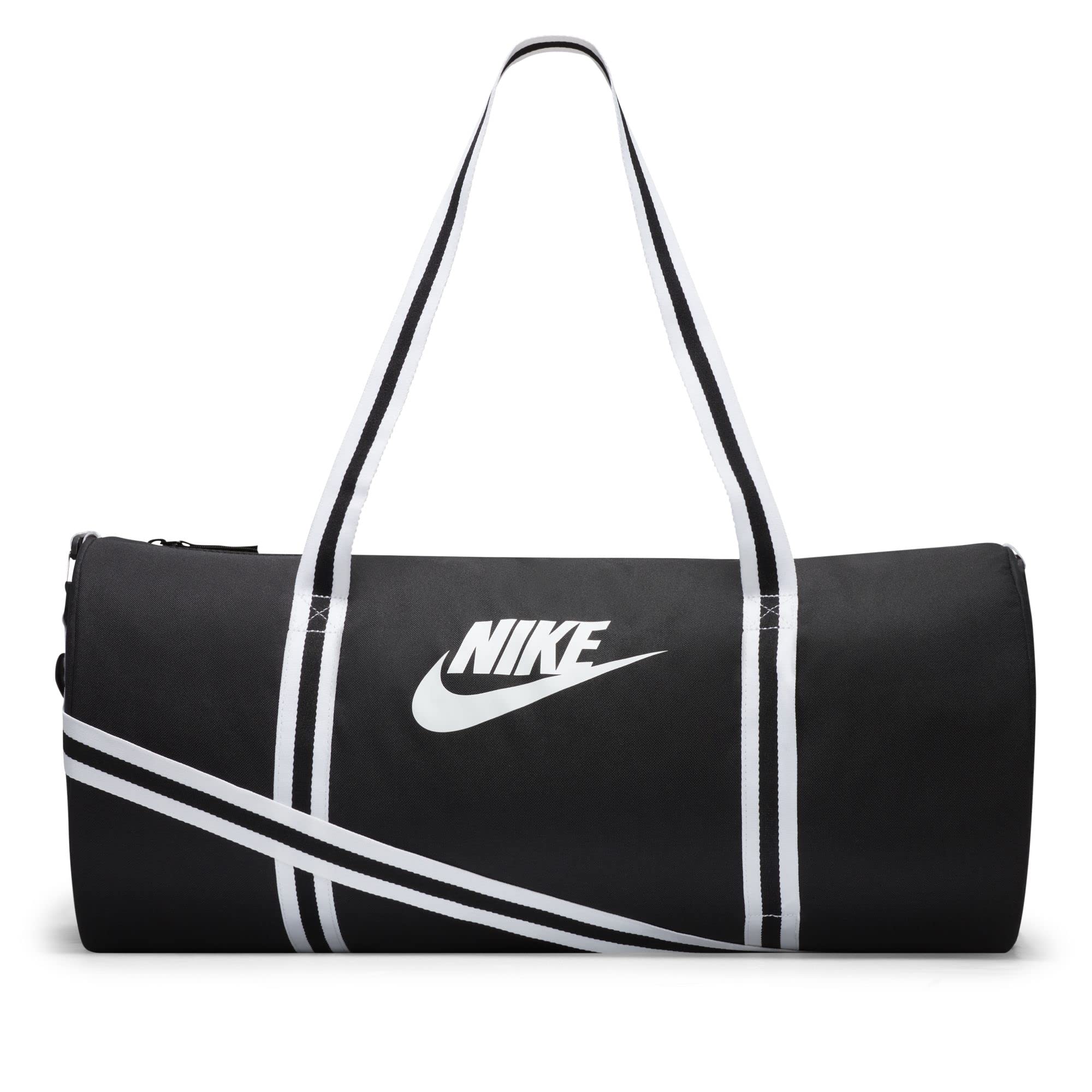 Nike Swoosh Unisex Heritage Duffel Bag - Black/White - DQ7611-010