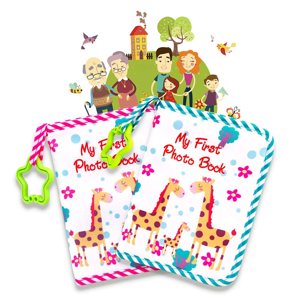 N-A Baby Album with Mirror, Green, 5.5in x 7.25in, Can Hold 17 Photos