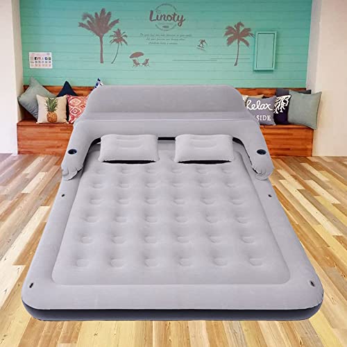 Tialoer King Size Inflatable Air Mattress Sofa Bed for Camping with Adjustable Back Sofa(No Air Pump)