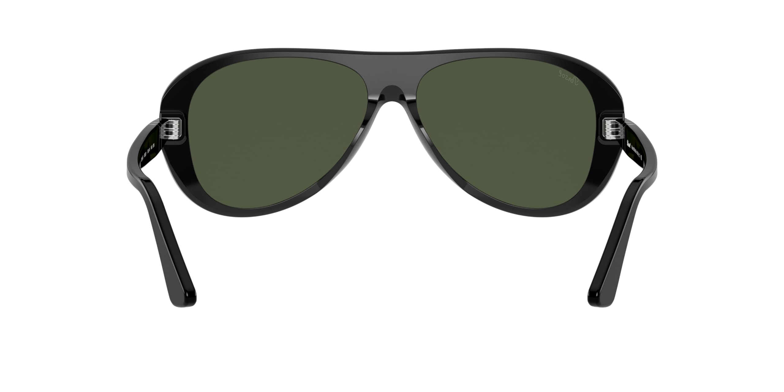 Persol PO3260S Aviator Sunglasses, Black/Green, 59 mm
