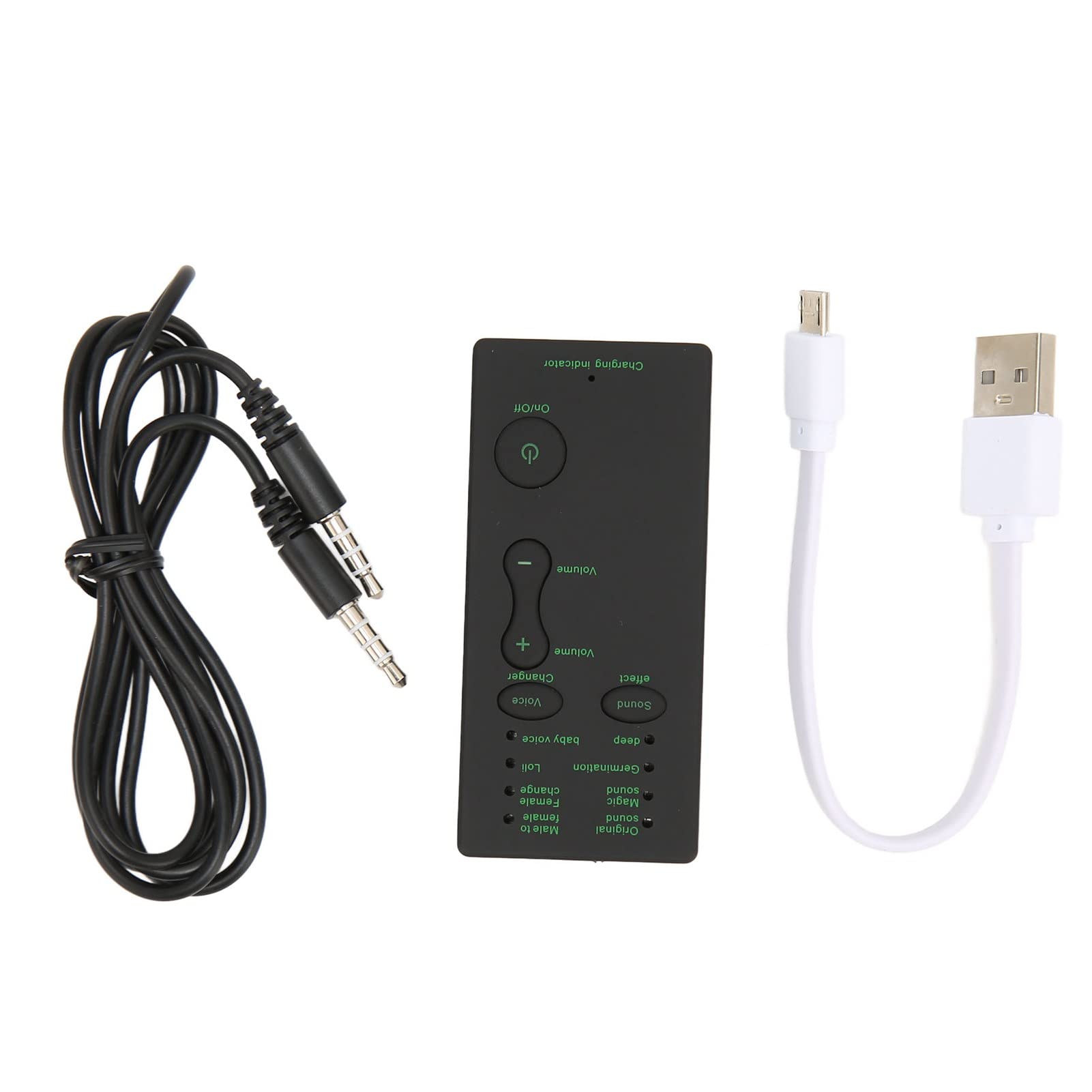 Voice Changer Disguiser, Portable Handheld Mini Gaming Live Sound Card, for PS4 PS5 Xbox One Switch Game Console PC Phone Laptop, 7 Types Sound Adjustable, Men, Women