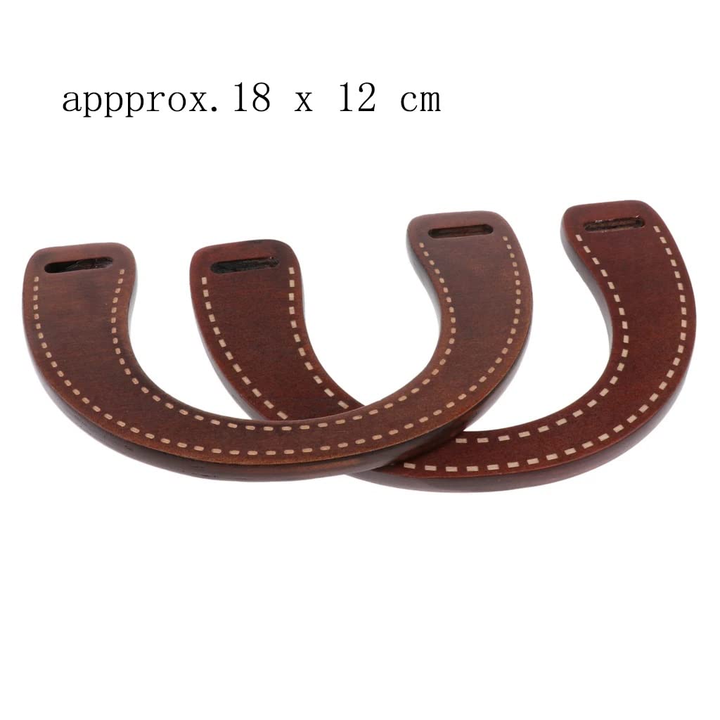 ZLXDP Wooden Bag Handle Purse Frame Strap Handbag Craft Repair Accessories