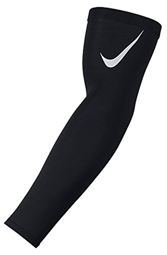 NIKE Pro Adult Dri-FIT 3.0 Arm Sleeves (Black/White, Small/Medium)