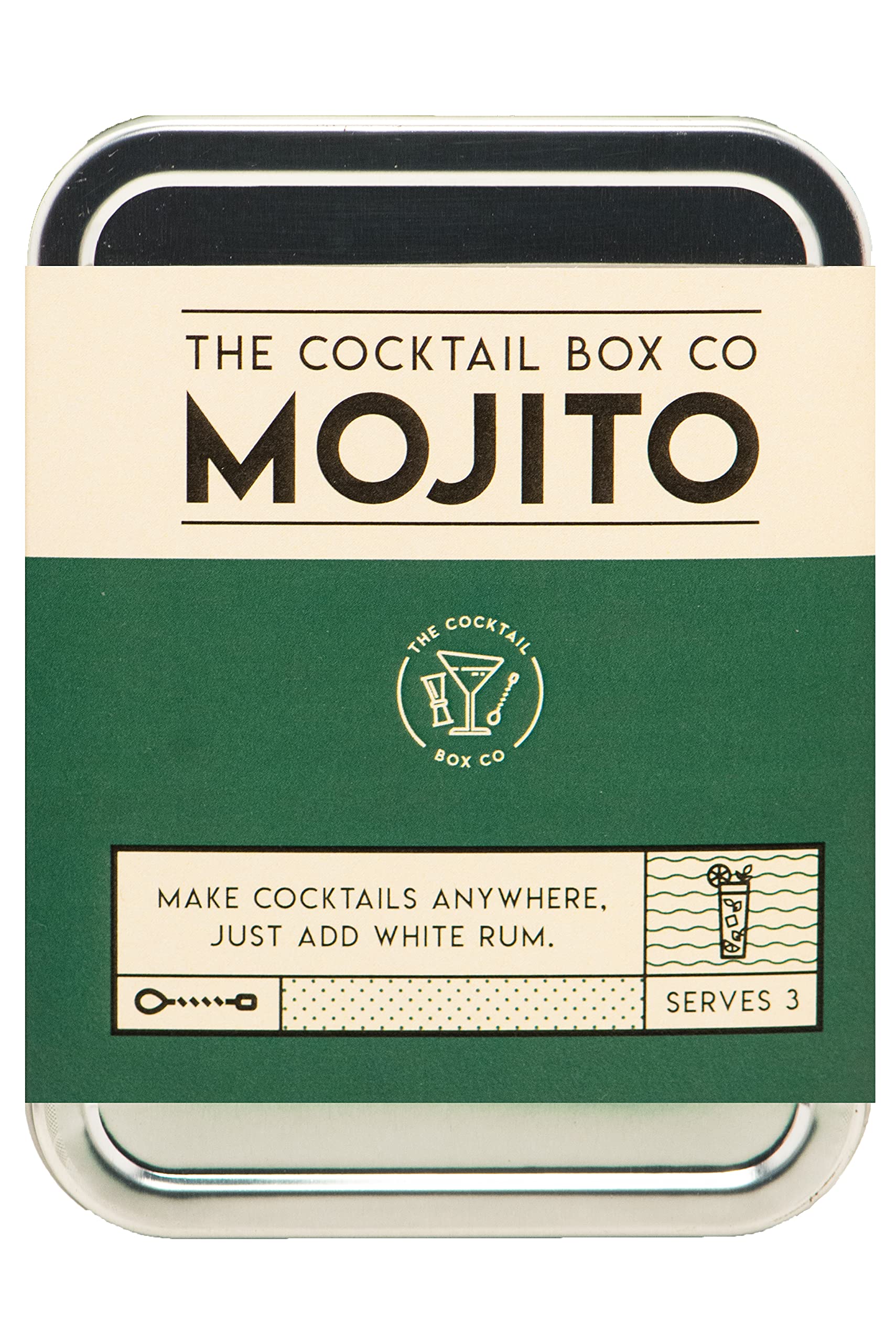 The Cocktail Box Co. Mojito Cocktail Kit - Premium Cocktail Kits - Make Hand Crafted Cocktails. Great Gifts for Him or Her Cocktail Lovers (1 Kit)