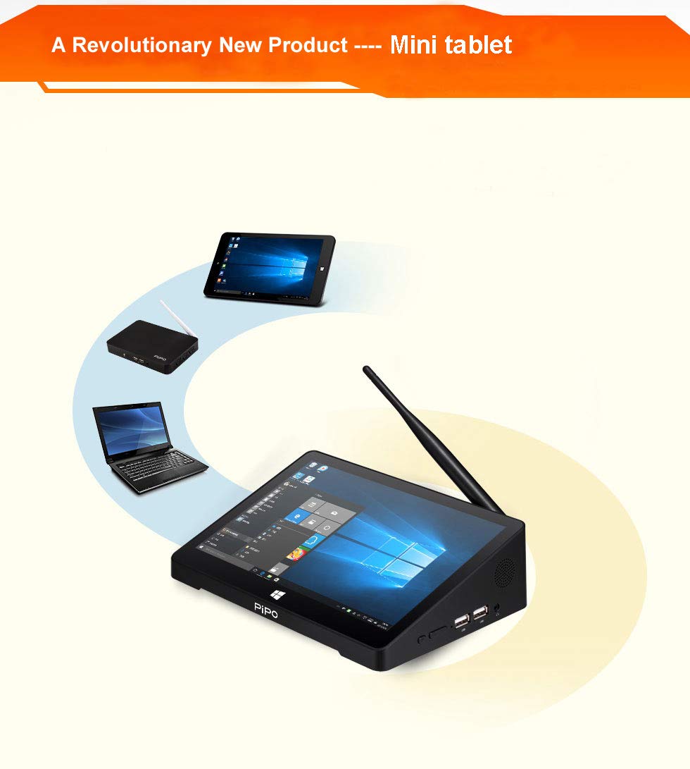 Tablet Computer, PIPO X9s Mini PC IntelCeleron N4020 9inch 1920 * 1200 Win10 Tablet PC 3G 64G HDMI BT RJ45