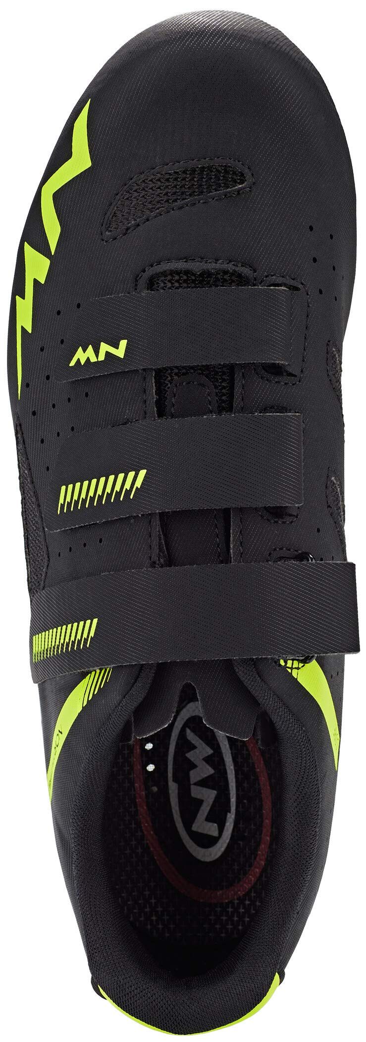 NORTHWADE Men's Cycling Shoes, Black Yellow, US 7.5