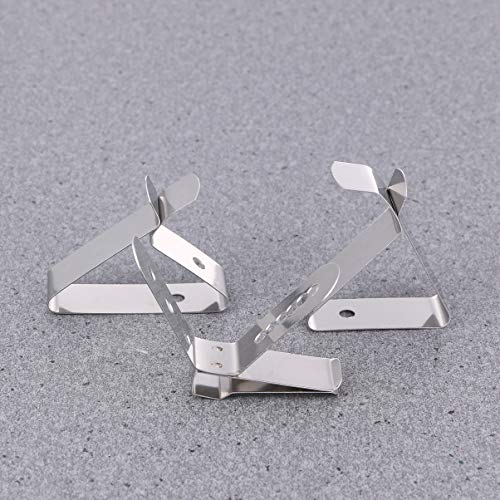 Yardwe 6pcs Thermometer Holder Stainless Steel Pot Clip Pan Clips Probe Holder Kitchen Tool for Fryer Coffee Table (Silver)