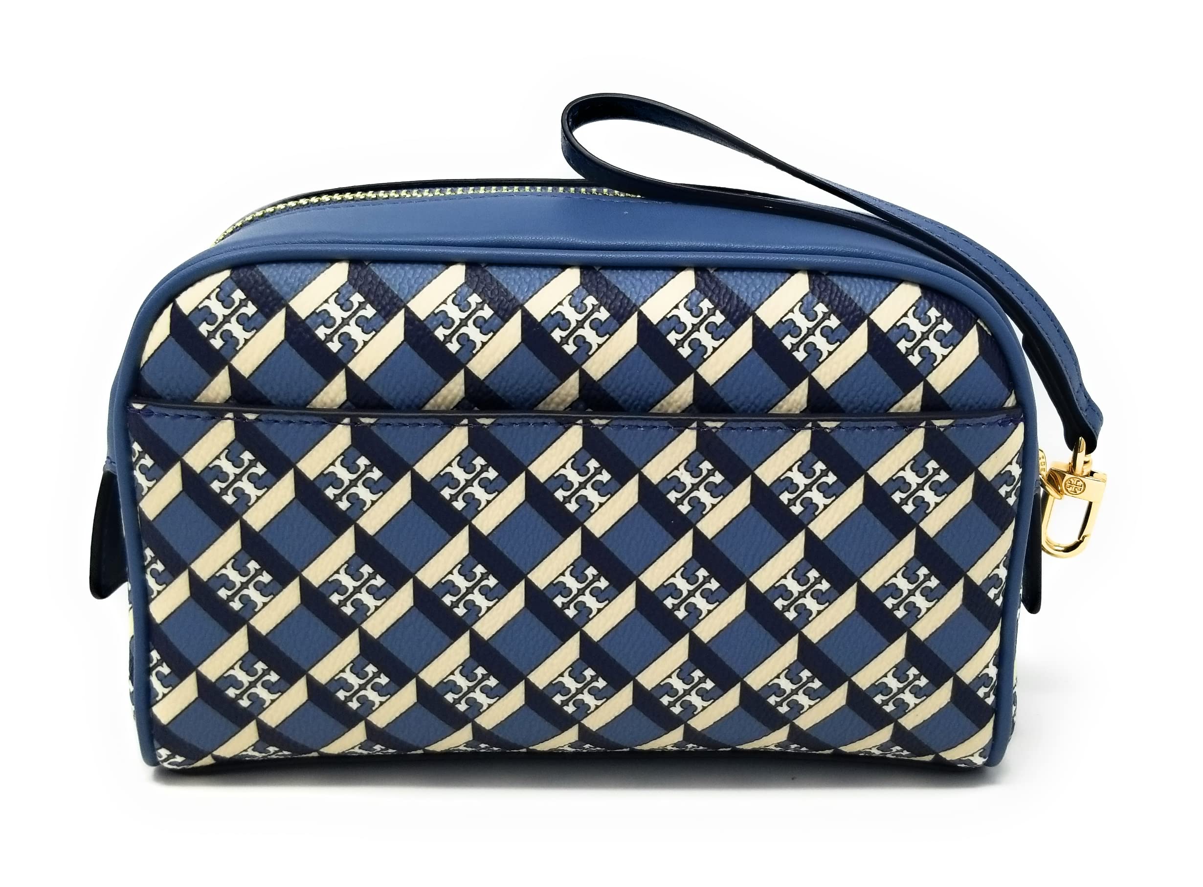 Tory Burch Women's Geo Logo Essentials Pouch (Navy Geo Logo Allover)