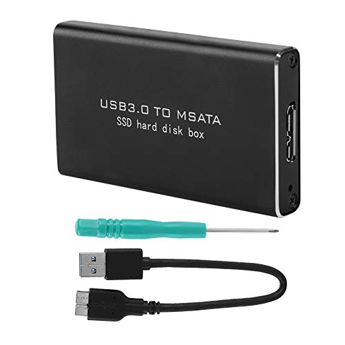 Redxiao SSD Enclosure, 3030/50mm 6Gbps Fast Transmission Rate Aluminum Alloy Strong Portable Durable Solid State Disk Box